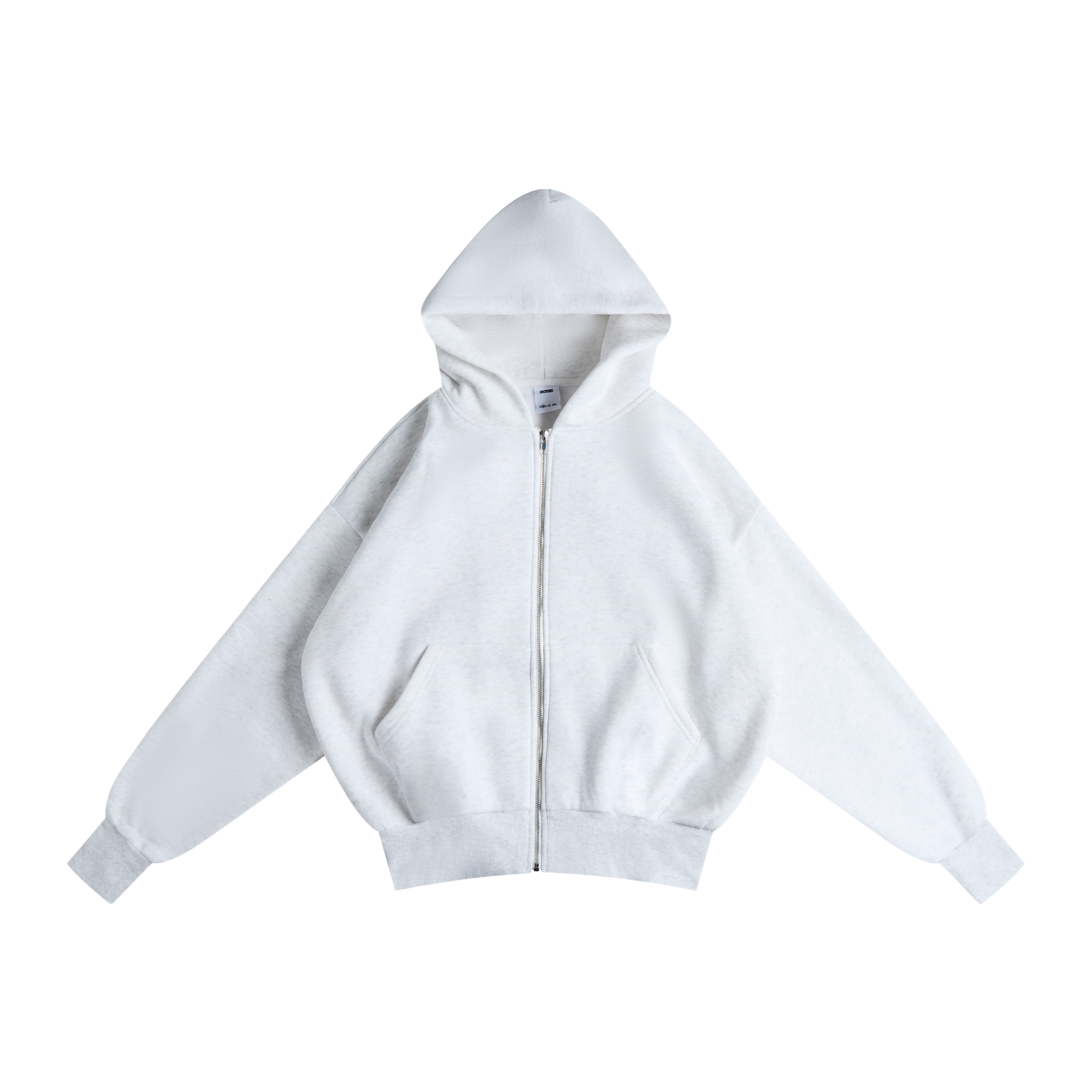 Light Grey Cropped Zip Up – octori